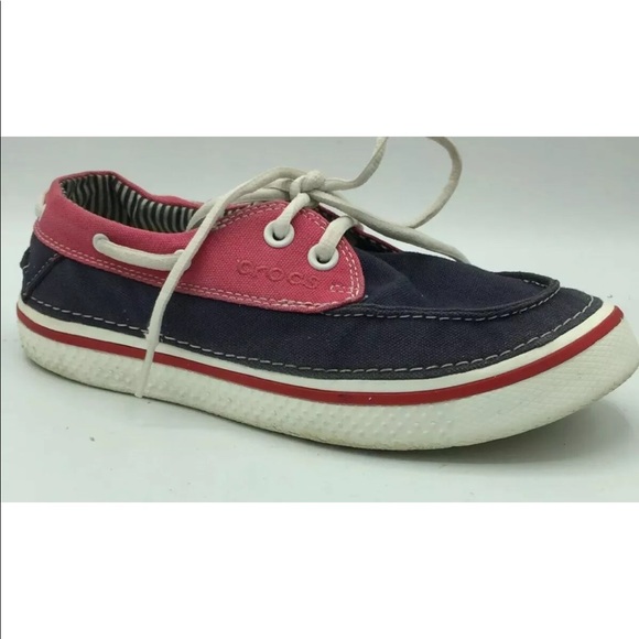CROCS | Shoes | Crocs Womens Slip On Boat Deck Shoe Loafer Canvas ...